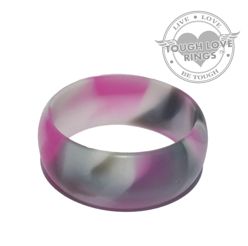 Camo PINK Silicone Ring (Wide band, 8.7mm) – Tough Love Rings